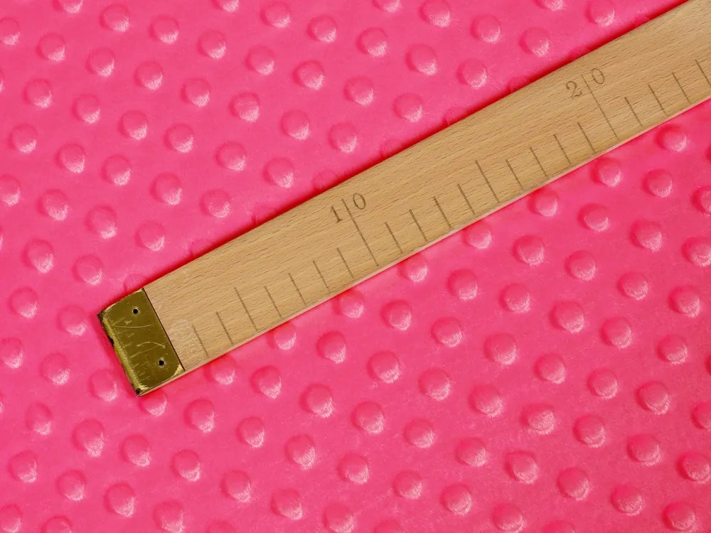 Biante Dětský povlak na polštář Minky 3D puntíky MKP-009 Fuchsiový 50 x 60 cm