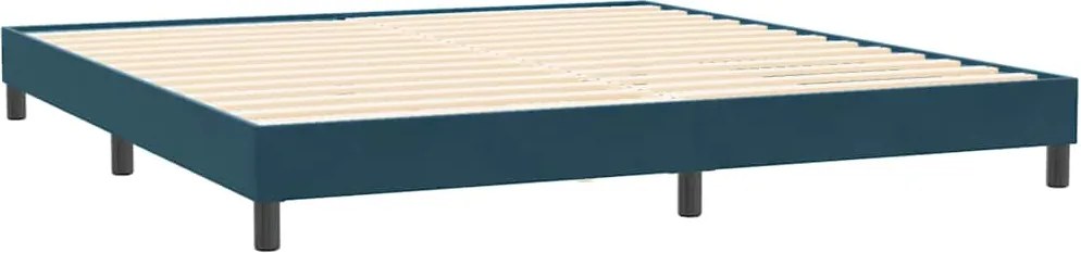 Postel Box Spring bez matrace tmavě modrá 200x220 cm samet 3315895
