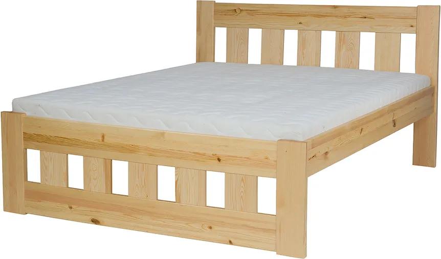 ImportWorld Dřevěná postel ET119, masiv, 120x200cm (Barva dřeva: Olše)