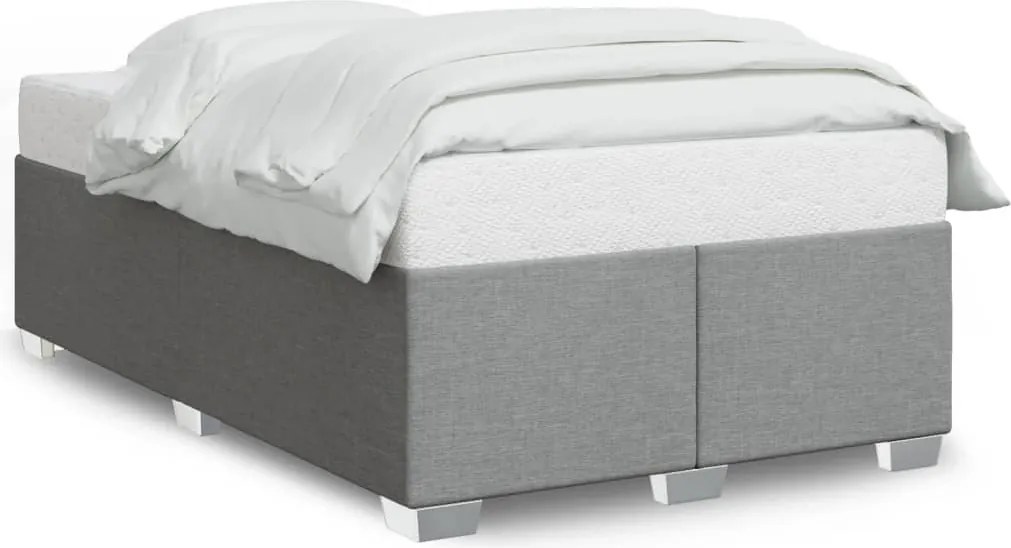 Rám postele bez matrace světle šedá 120 x 200 cm textil 3284464