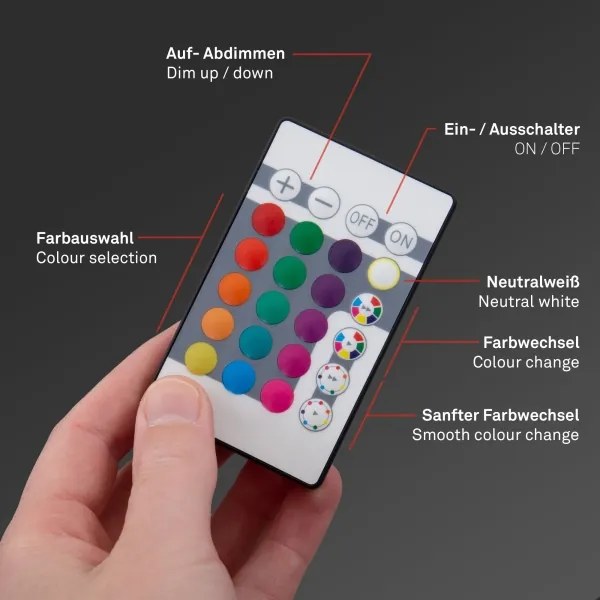Briloner 7404-016 - LED RGBW Stm.  přisazený panel LED/22W/230V 4000K + DO