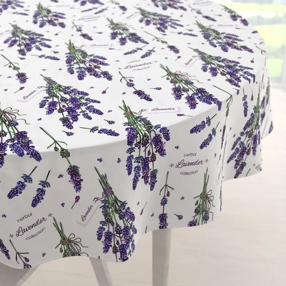 Biante Dekorační kulatý ubrus PML-084 Lavender Ø 40 cm