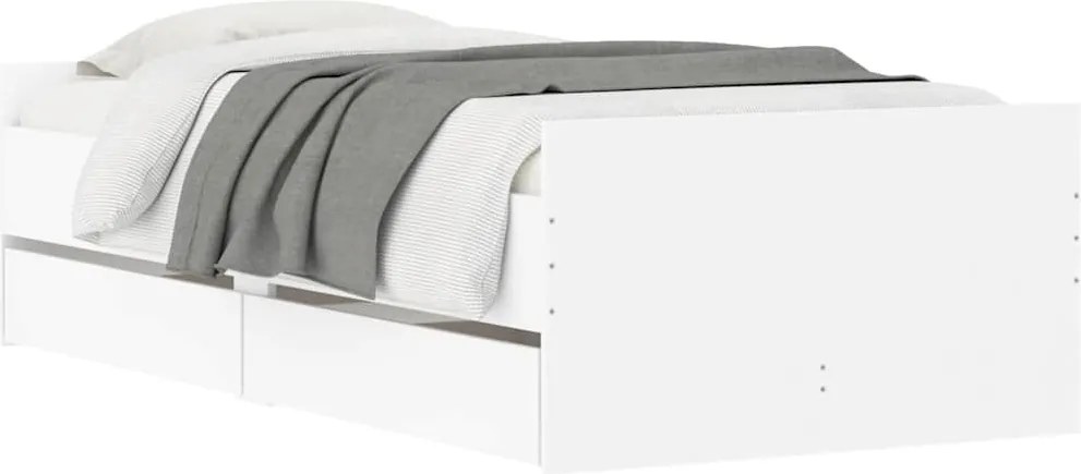 Rám postele se zásuvkami bílý 100 x 200 cm 3207364