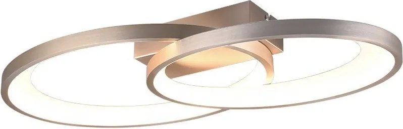 Trio Leuchten MALAGA LED stropní svítidlo stříbrné, 2900 lm, 25 W