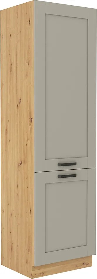 Kuchyňská linka LUNA sa | 120 + 230 cm | PREMIUM BOX zásuvky | UNI dvířka | artisan/světle šedá