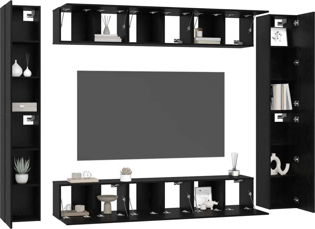 Sestava TV skříněk 10 ks Černý dub Kompozitní dřevo 3393151