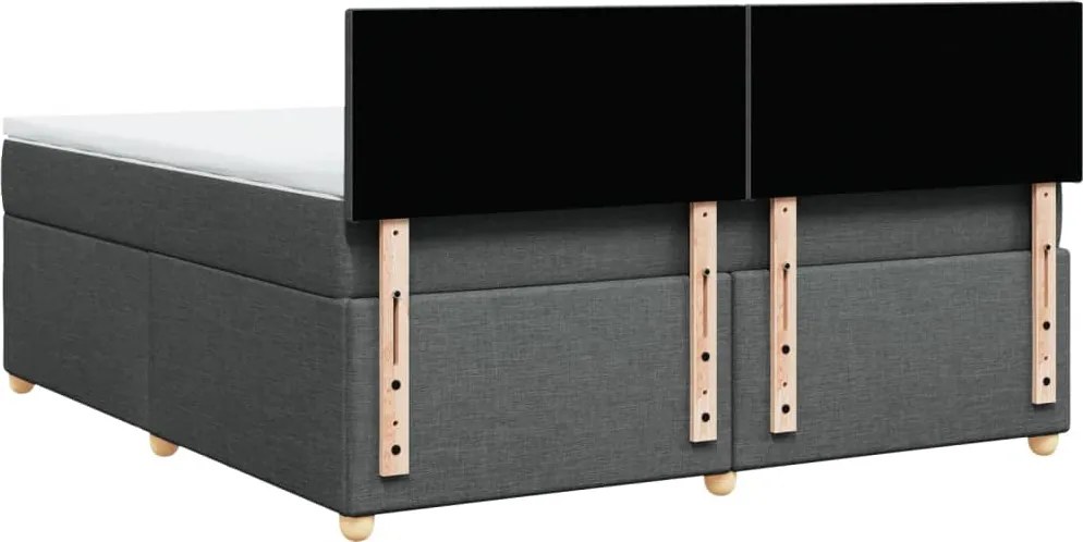 Box spring postel s matrací tmavě šedá 180x200 cm textil 3286753