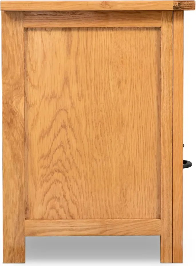 TV stolek 90 x 35 x 48 cm masivní dubové dřevo 244466