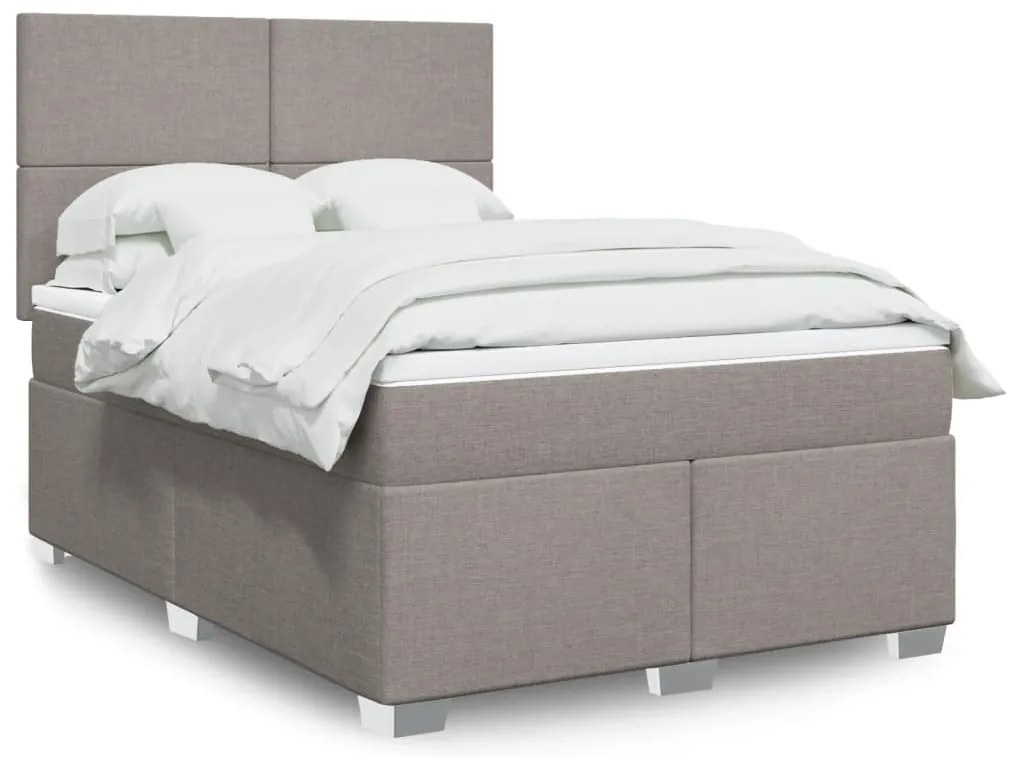 Box spring postel s matrací taupe 140x190 cm textil 3290480