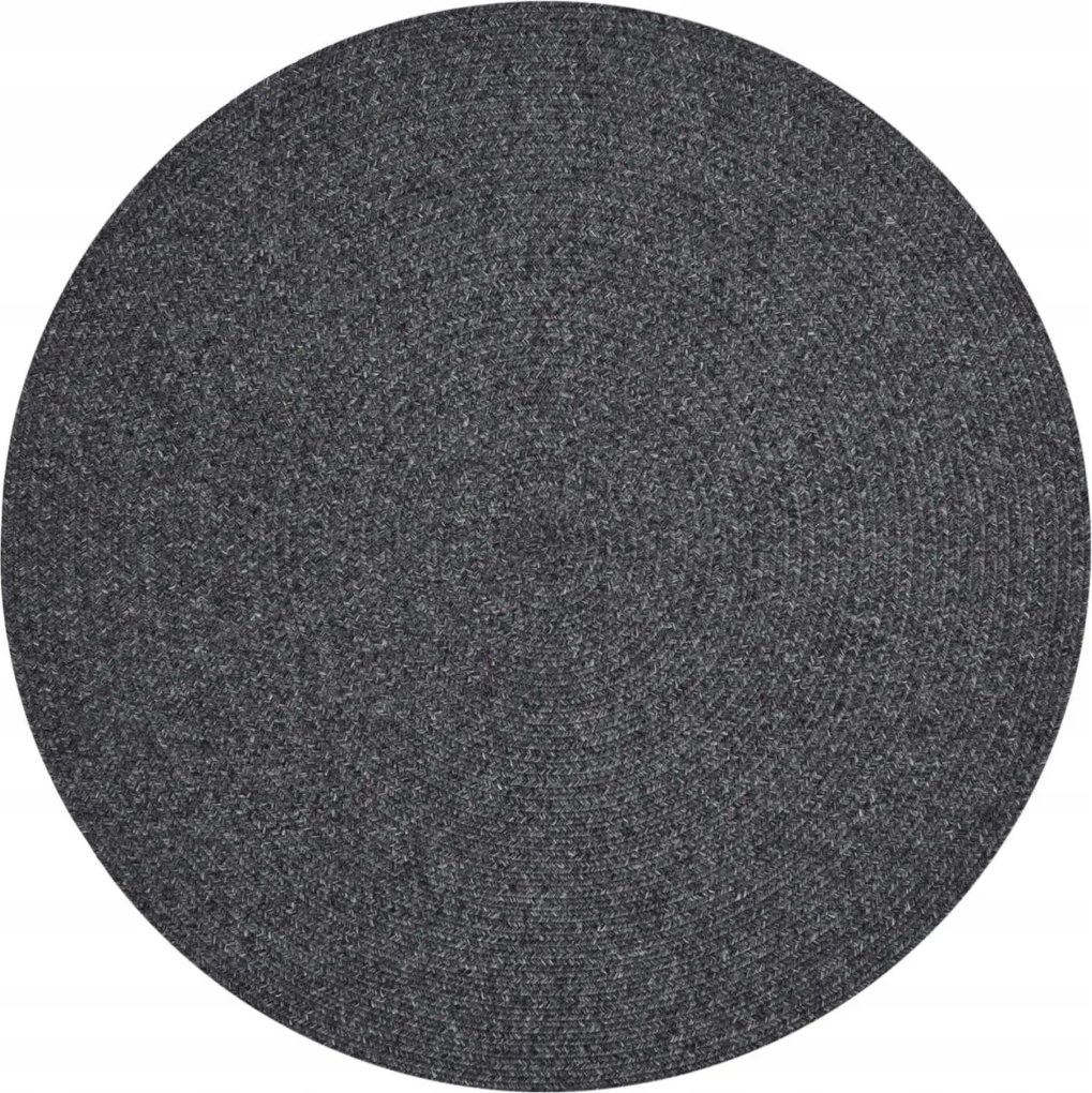 150x150 (průměr) kruh Kusový koberec Braided 105550 Dark Grey kruh – na ven