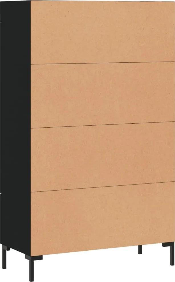 vidaXL Skříň highboard 69,5 x 31 x 115 cm kompozitní dřevo [828303] Barva: Černá