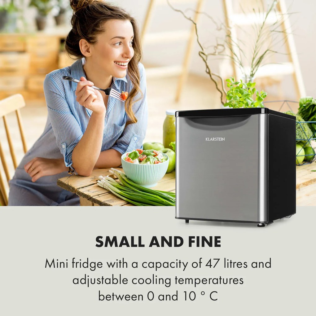 Klarstein Yummy, lednice s mrazícím prostorem, 45 l, 42 dB