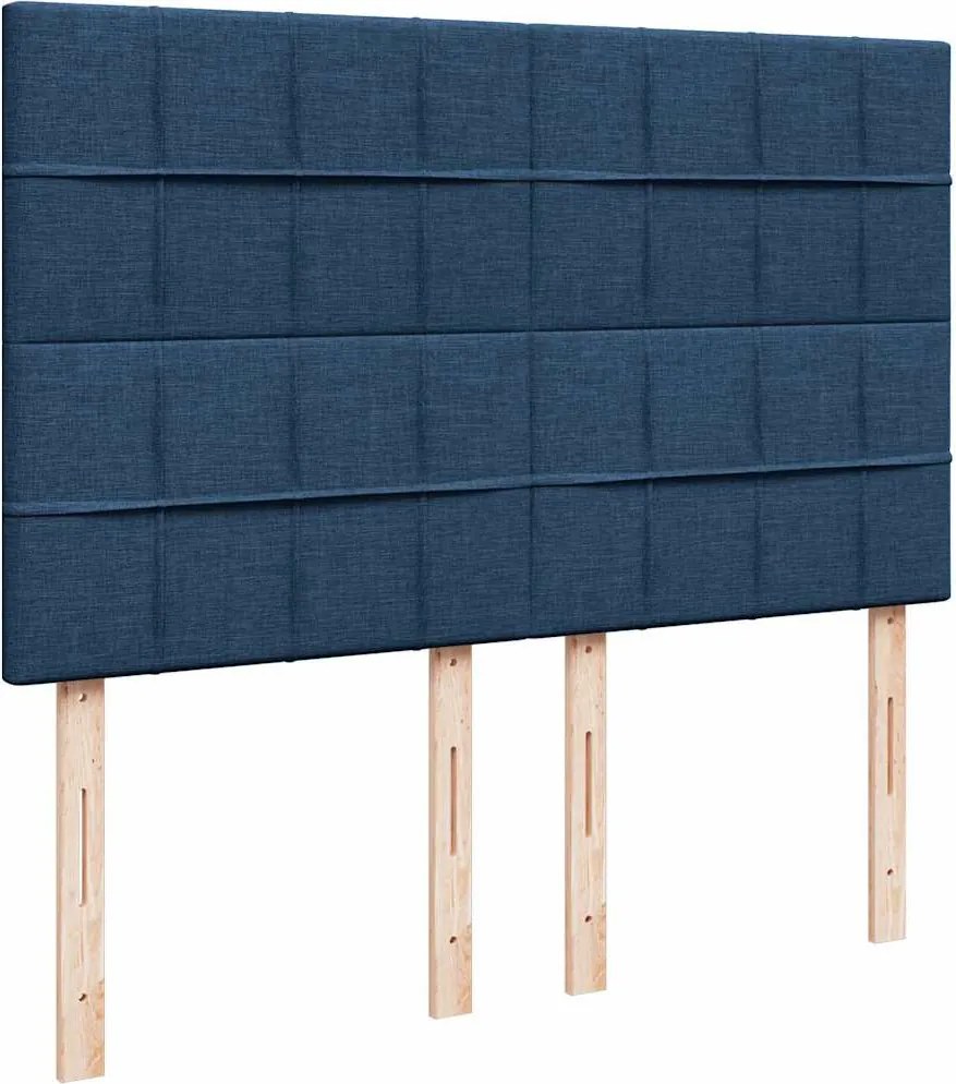 Box spring postel s matrací modrá 140x200 cm textil 3292085