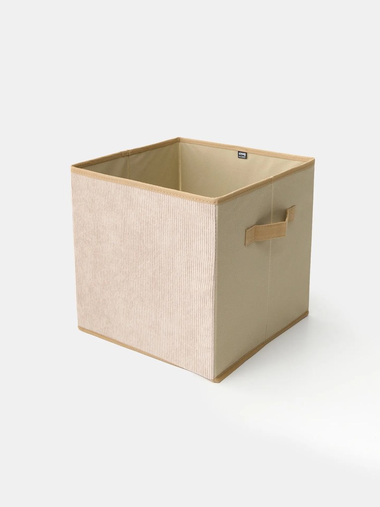 Sinsay - Skládací úložný box se sametovým (manšestrovým) předním panelem - béžová