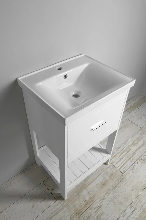 Aqualine Sapho, ETIDE umyvadlová skříňka 51,5x86x44 cm, matná bílá