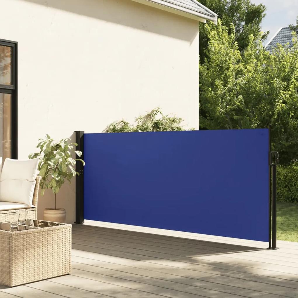 Zatahovací boční markýza modrá 140 x 300 cm - Default Title