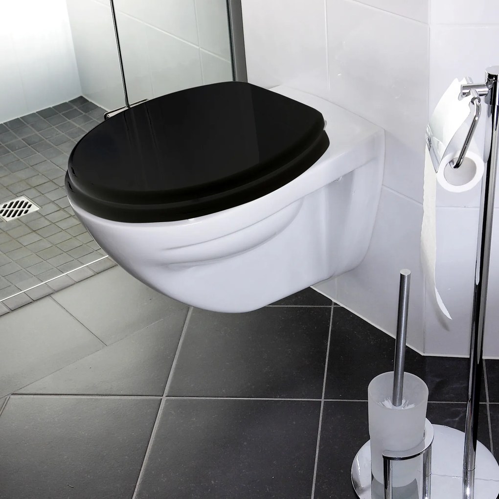 WC sedátko s automatickým spouštěním černé 108584
