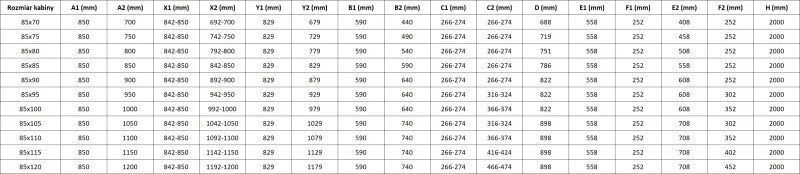 Mexen Lunar, L Duo výklopný sprchový kout 85 x 75 cm, 8mm čiré sklo, černý profil, 834L-085L-075P-70-00
