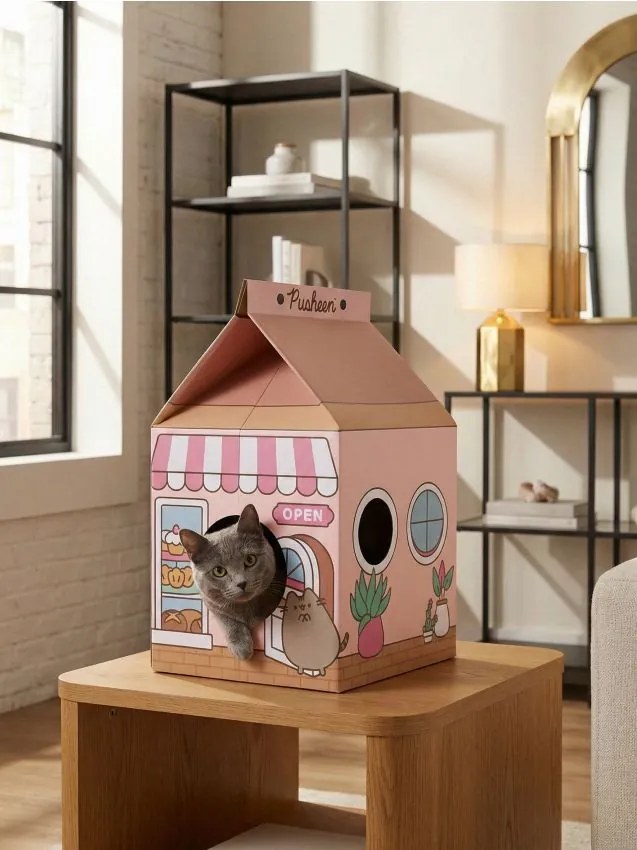 Sinsay - Kartonový domek pro kočku s funkcí škrabadla Pusheen the Cat - vícebarevná