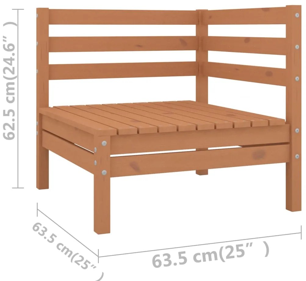vidaXL Marketos 10dílná zahradní sedací souprava medově hnědá masivní borovice