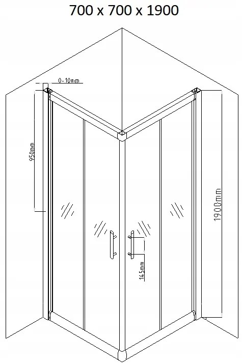 Sprchový kout MAXMAX MEXEN RIO transparent - 70x70 cm, 860-070-070-01-00