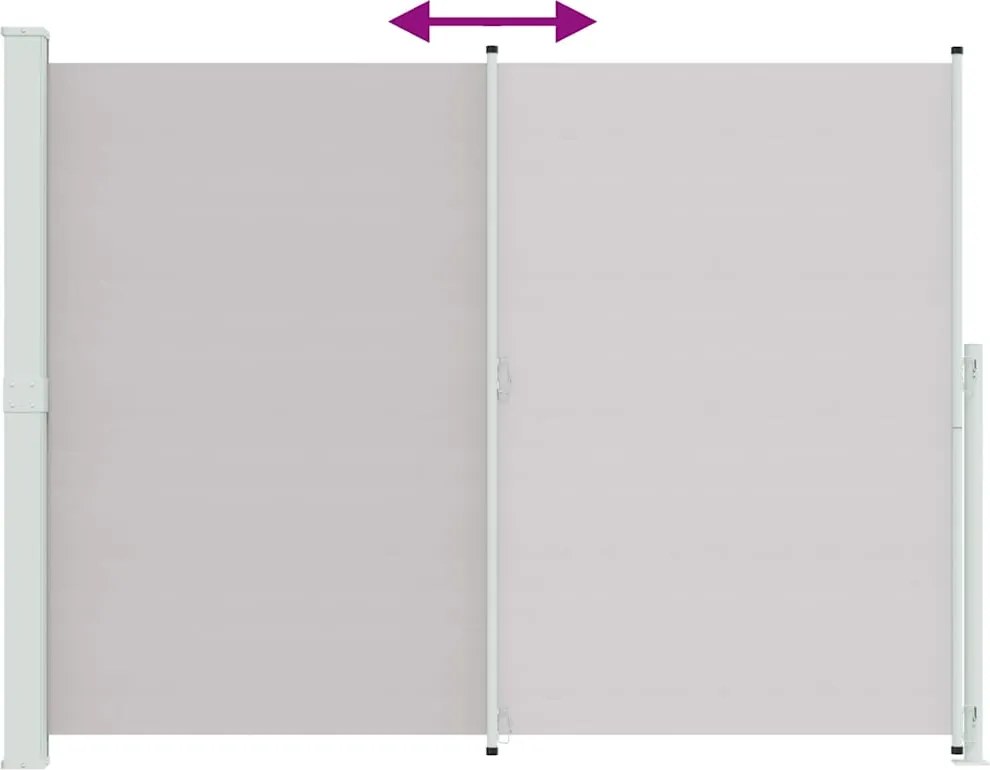 Zatahovací boční markýza 220 x 314 cm šedá 313425