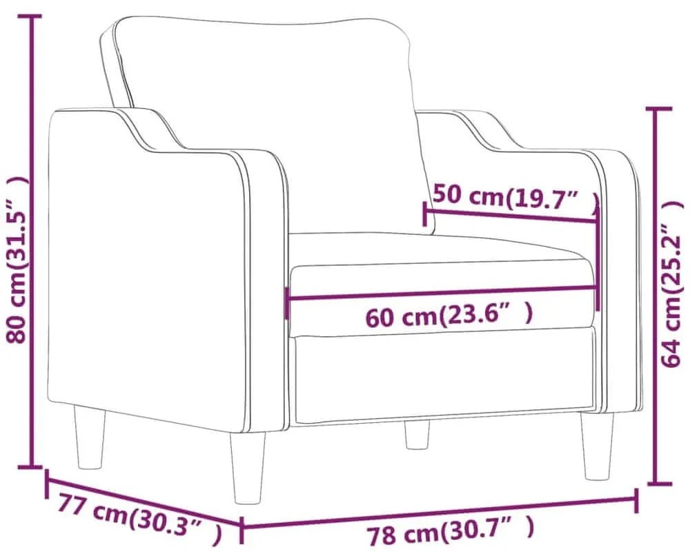 Petromila Křeslo černé 60 cm textil