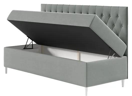 Kontinentální postel Junior Gerdise 2, Rozměr postele: 100x200, Barva:: ekokoža Soft 017 (biała) + Fresh 01