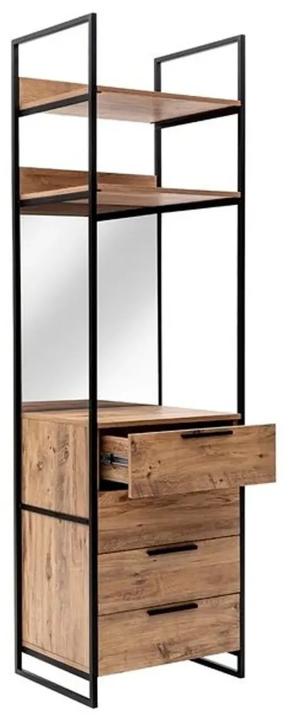 Kalune design Otevřená šatní skříň DYNAMIC s dveřmi 225x192 cm
