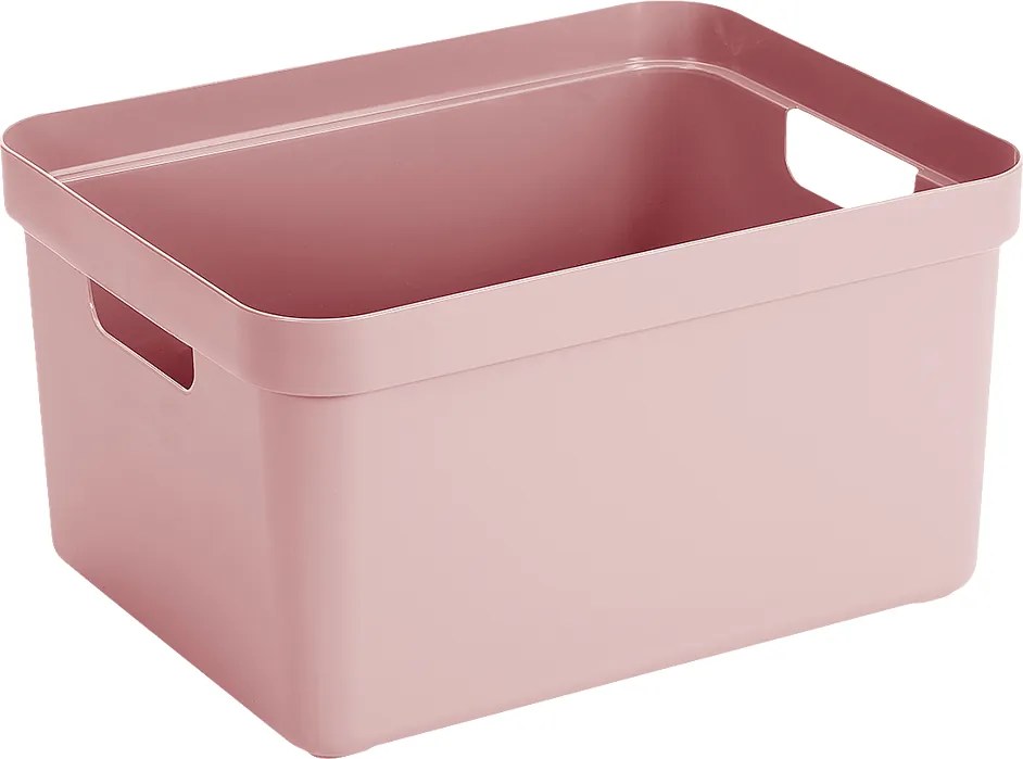 Úložný box Sigma Home, 44,4 × 34,2 × 24,3 cm, 32 l, růžový