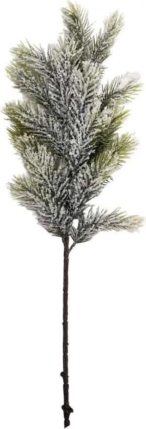 Vánoční dekorace zápich zasněžená jehličnatá větvička - 15*7*60 cm