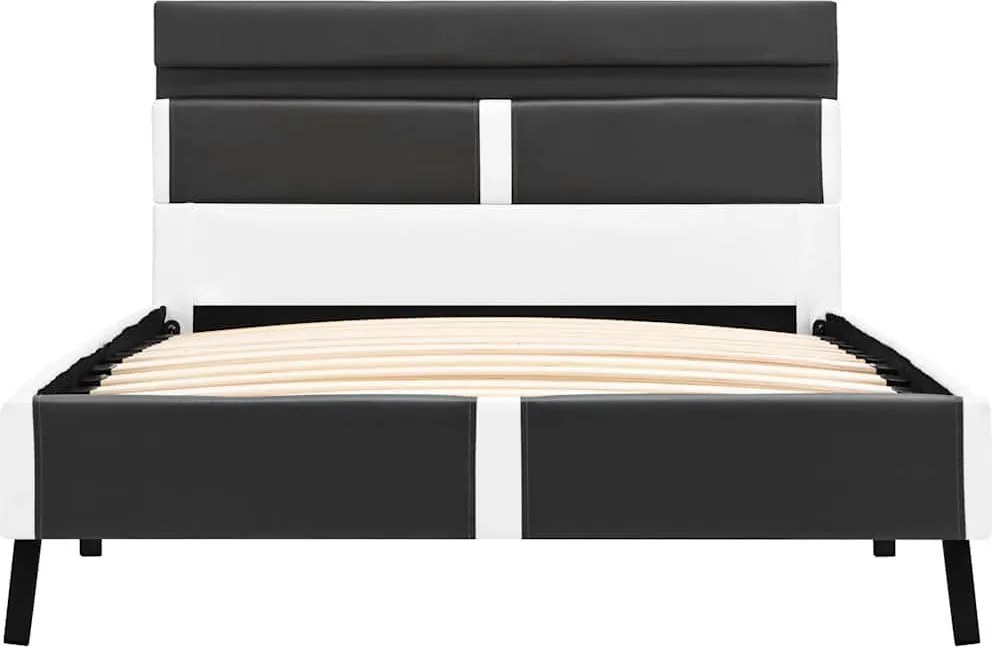 Rám postele s LED světlem šedý umělá kůže 90 x 200 cm 280307