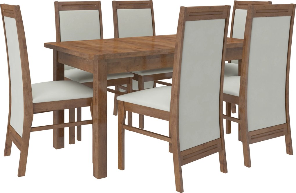 ADRK Furniture Sada stolu s židlemi RODOS 7 SE-ROD-7-L-B004