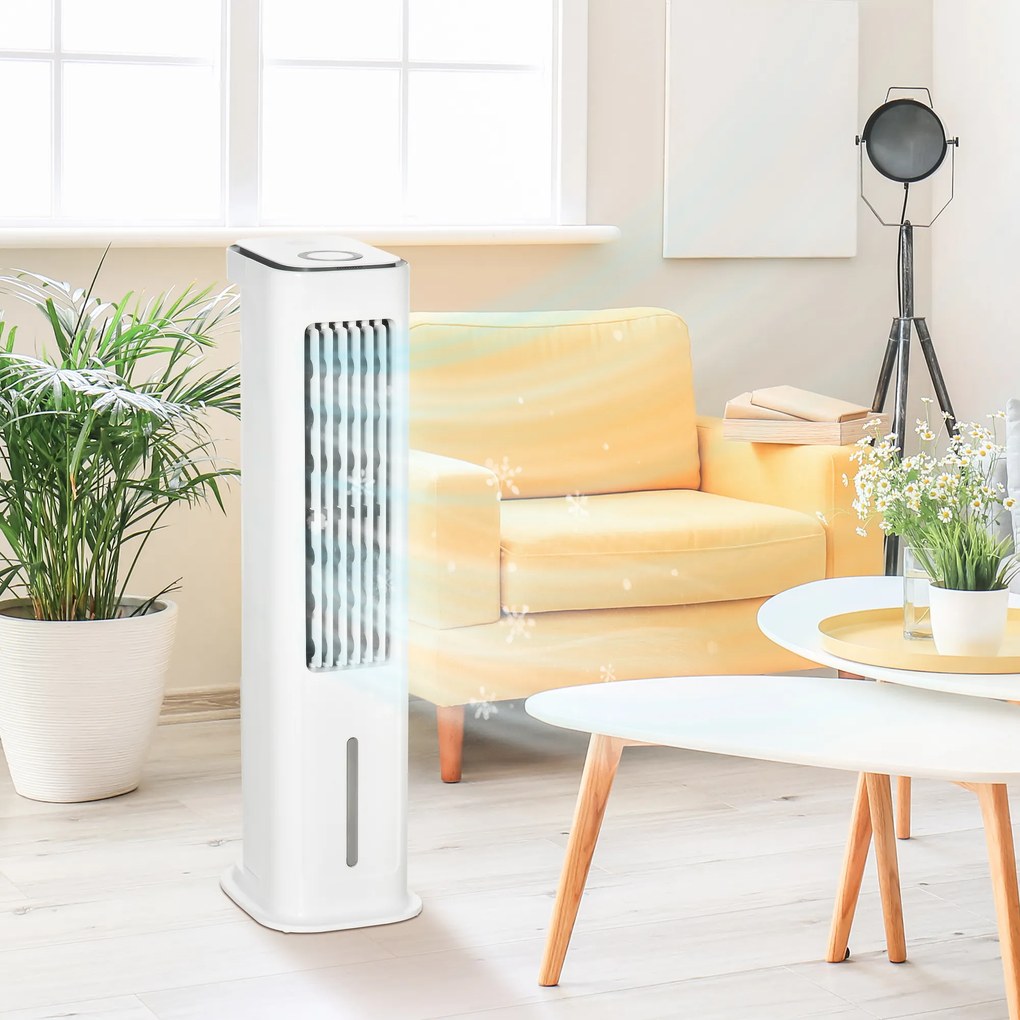 chladič vzduchu 2 v 1 s vodním chlazením 5l nádrž na vodu, 12h časovač, pro 20 ㎡
