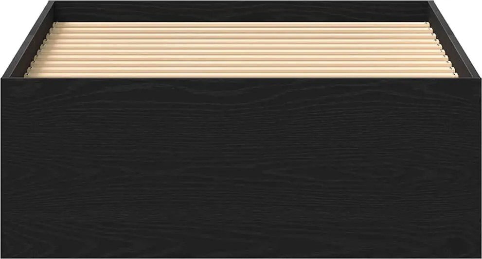 Rám postele bez matrace Dub černý 90x200 cm Dřevěné konstrukce 3329329