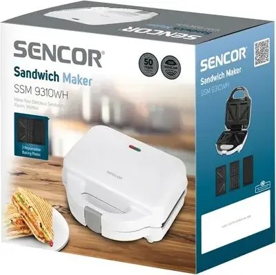 SENCOR SSM 9300WH bílá / Sendvičovač / 750 W