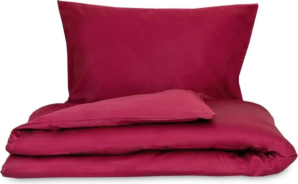Saténové povlečení LUXURY COLLECTION vínové - 1x 240/200, 2x 70/90cm