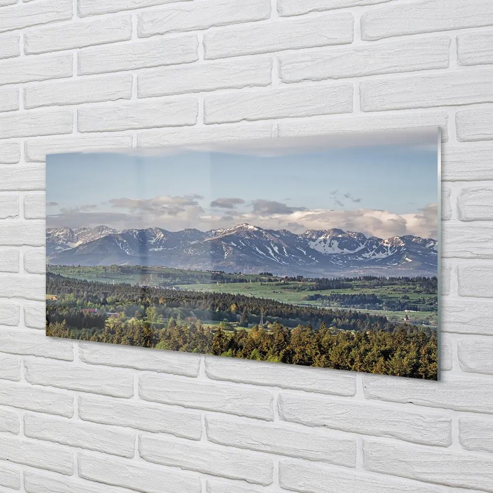 akrylový obraz hory 140x70 cm