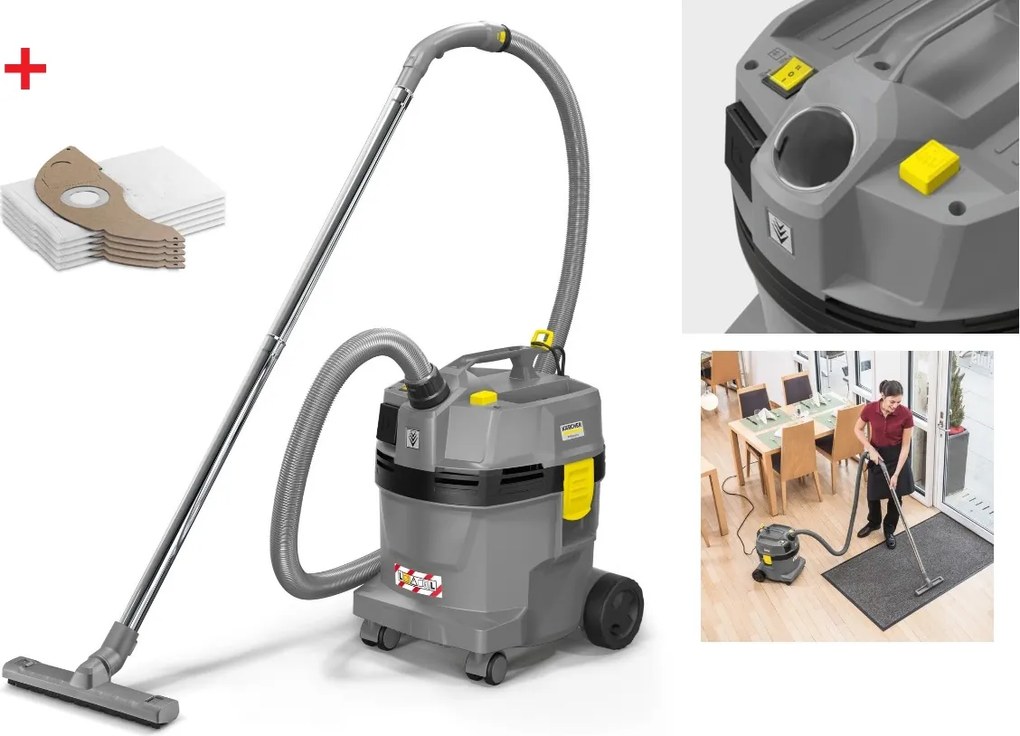 Kärcher profi Kärcher NT 22/1 Ap Te Profi mokro-suchý vysavač s oklepem filtru a zásuvkou 230V, 22 l (1.378-982.0) – Servis ČR