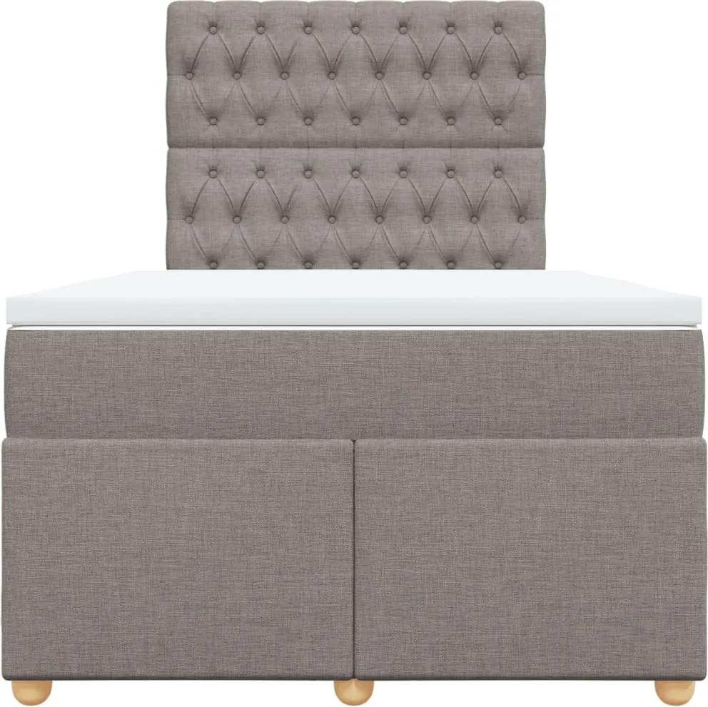 Box spring postel s matrací taupe 120x200 cm textil 3293558
