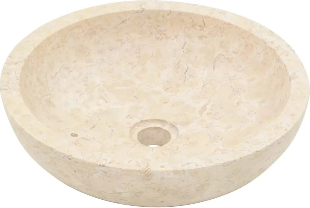 Umyvadlo 40 x 12 cm mramor krémové 142775