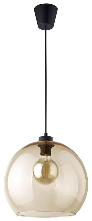 TK LIGHTING Lustr - CUBUS 4442, Ø 20 cm, 230V/15W/1xE27, jantar/černá