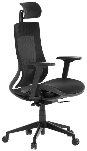 Ergonomická kancelářská židle MERADI - černá síťovina Barva: černá