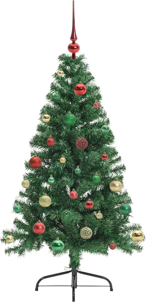 Umělý osvětlený vánoční stromeček Zelená 150 cm PVC 3397006