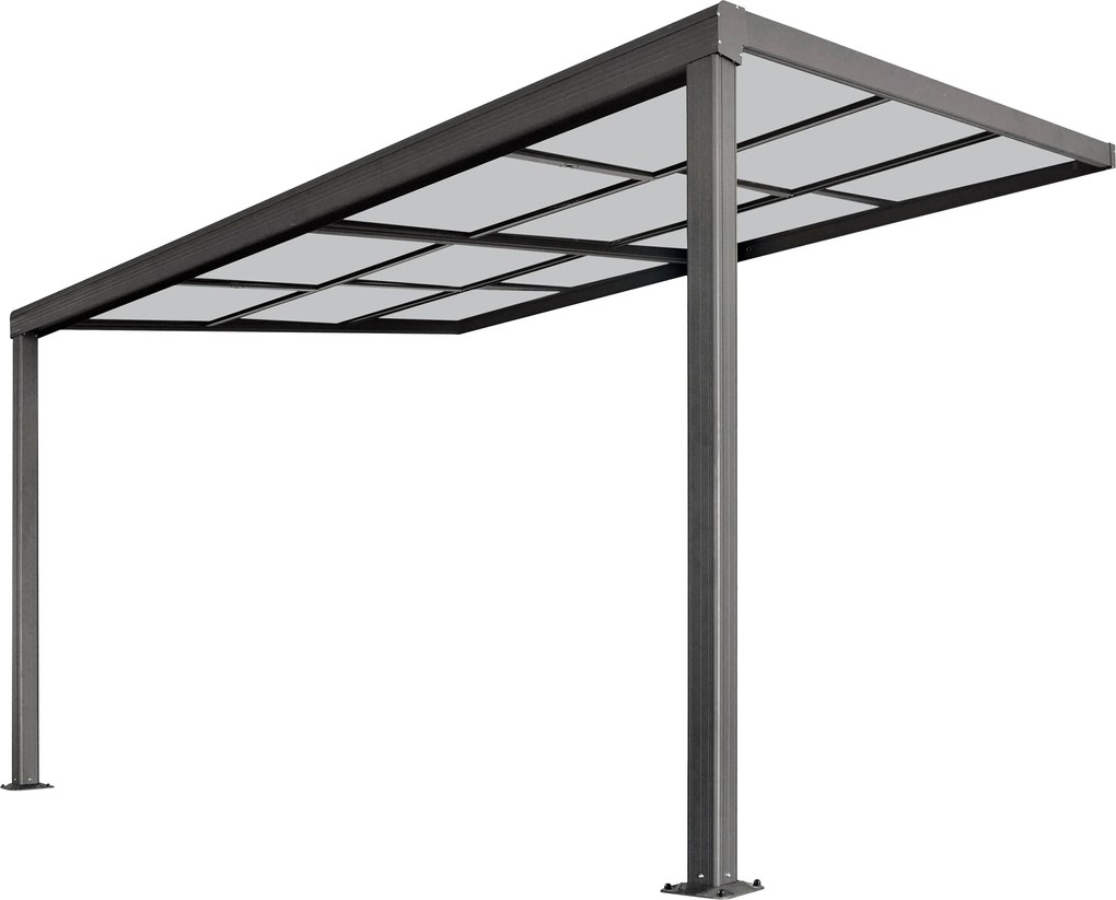 Hliníková pergola BestBerg PZ-12A / 12 m² / antracit/šedá