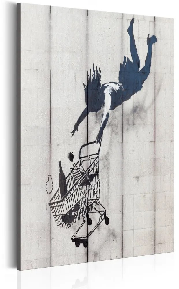 Obraz na plátně Bimago - Shop Til You Drop by Banksy 80x120 cm