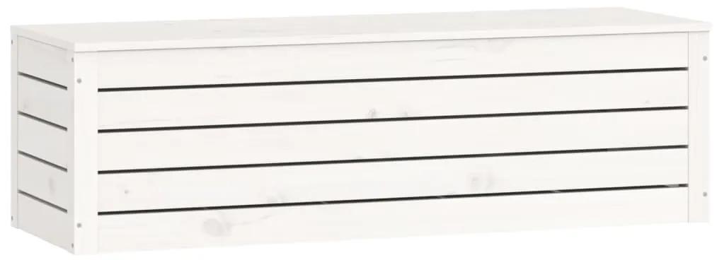 Úložný box bílý 109x36,5x33 cm masivní borové dřevo - Default Title