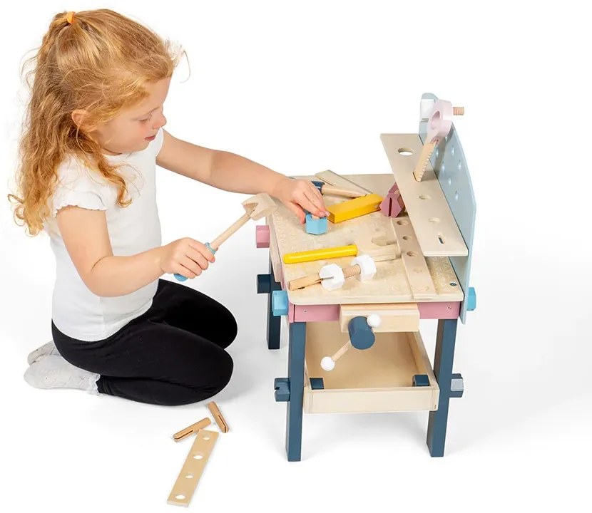 Bigjigs Toys Dětský pracovní stůl s nářadím