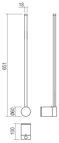 Redo 01-3121 - LED Nástěnné svítidlo TABOO LED/9W/230V mosaz