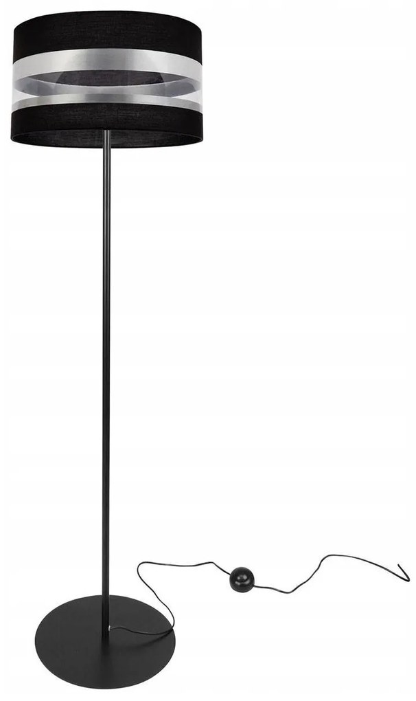 Podlahová lampa INTENSE CHROME, 1x textilní stínítko (výběr ze 6 barev), (výběr ze 3 barev konstrukce), (fi 35cm), O